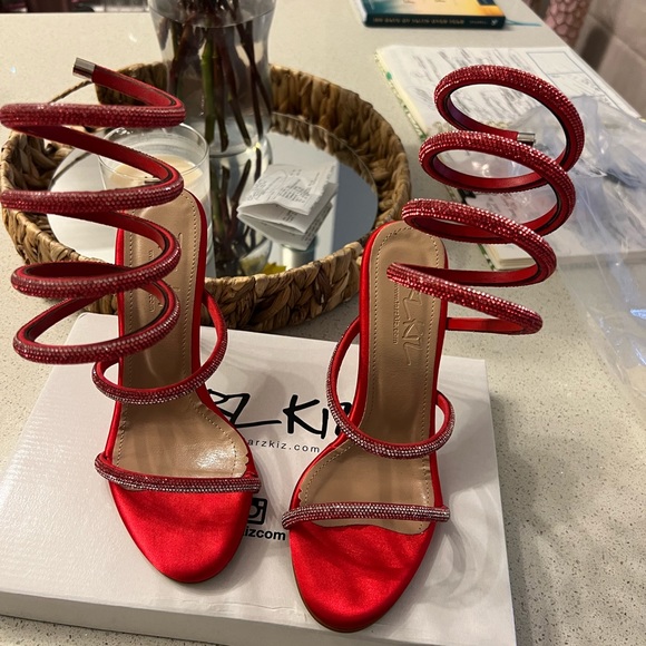 Shoes | Sexy Red Wrap Around Heels | Poshmark